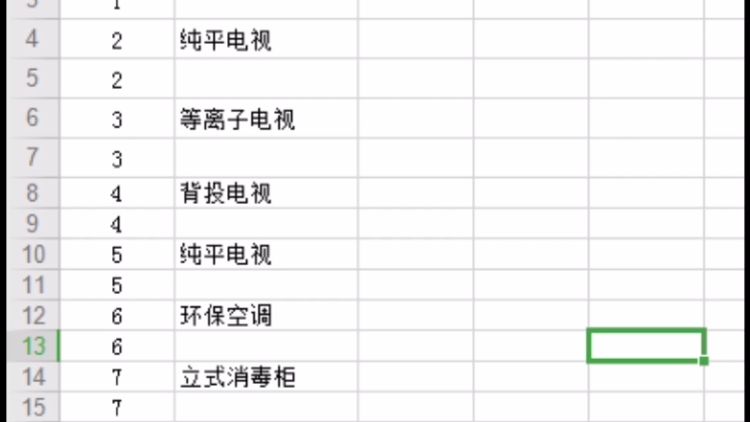 Excel表格实现批量隔行插空行方法1
