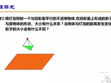 高中数学必修4第2章空间几何体第5期:中心投影和平行投影