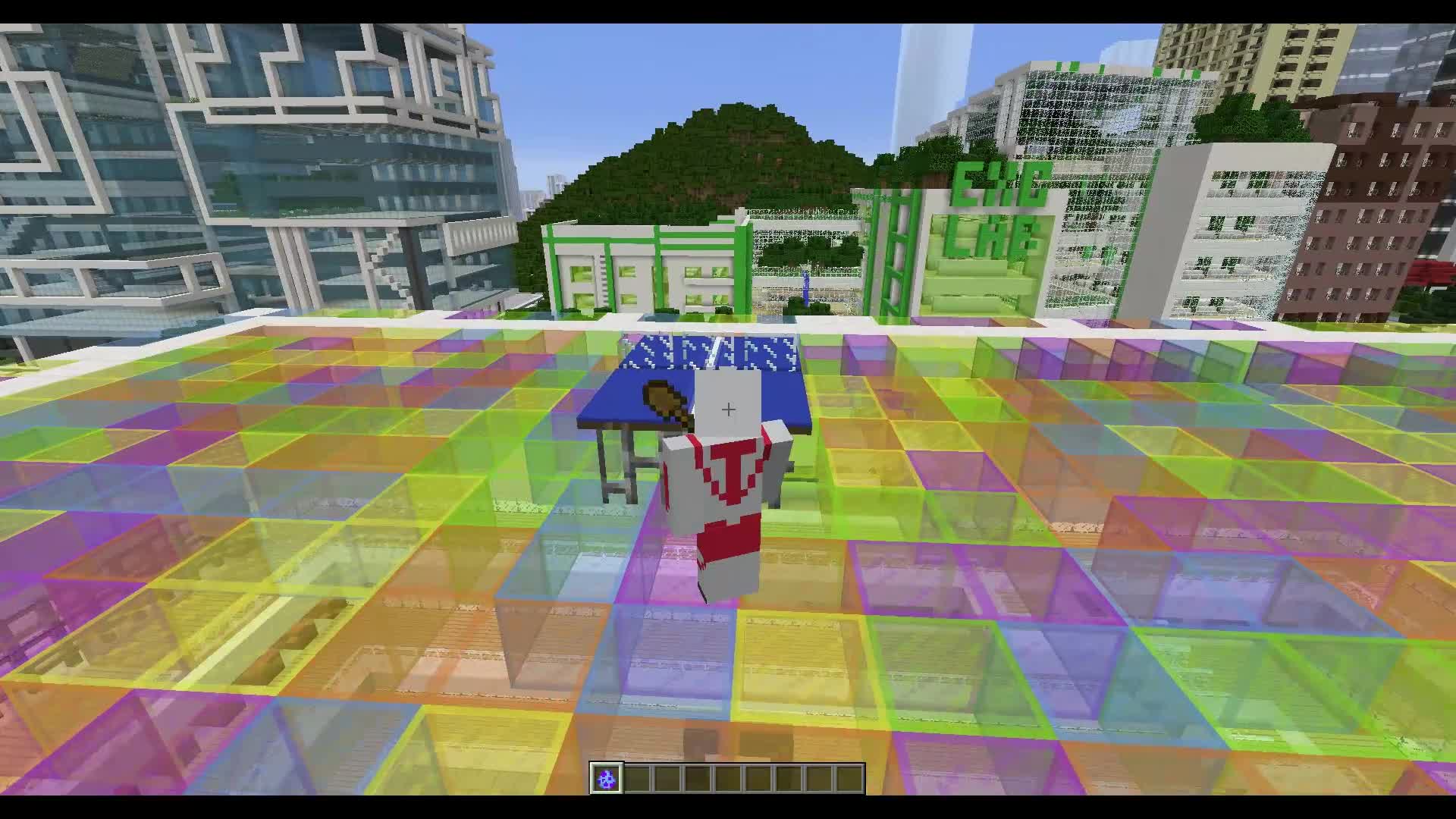 魔哒教你如何在我的世界minecraft里打乒乓球 命令方块指令介绍