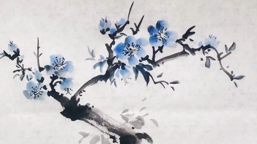 水墨写意梅花的画法