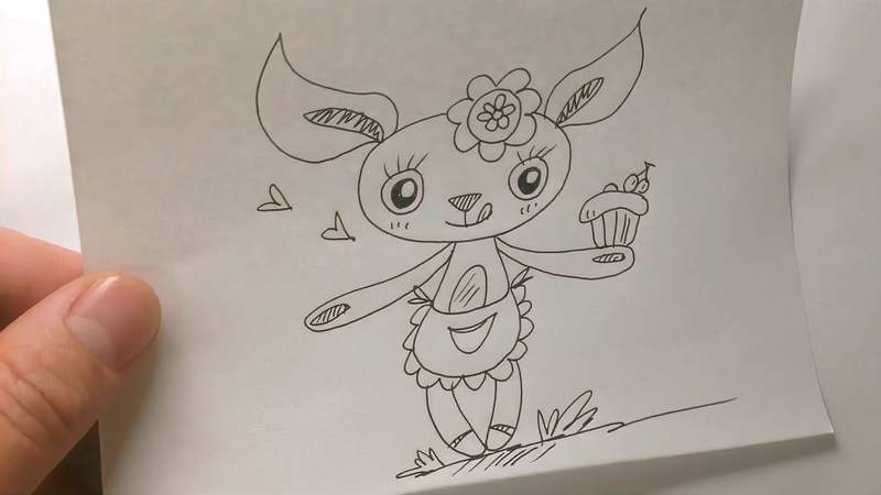 朝仔爱画画,今天教大家画可爱的小兔,简单易学