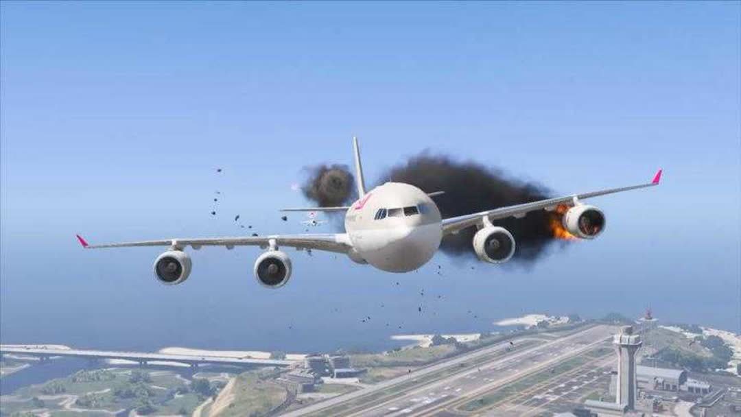 模拟飞行-空客A340飞机误入军事基地