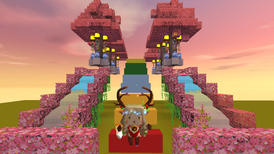 迷你世界 仙气跑酷 清水这是要上天啊