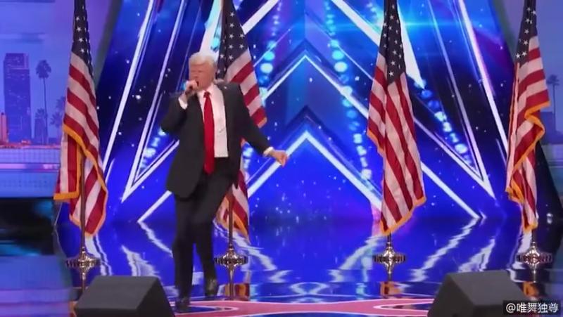 特朗普模仿秀,戴好口罩。