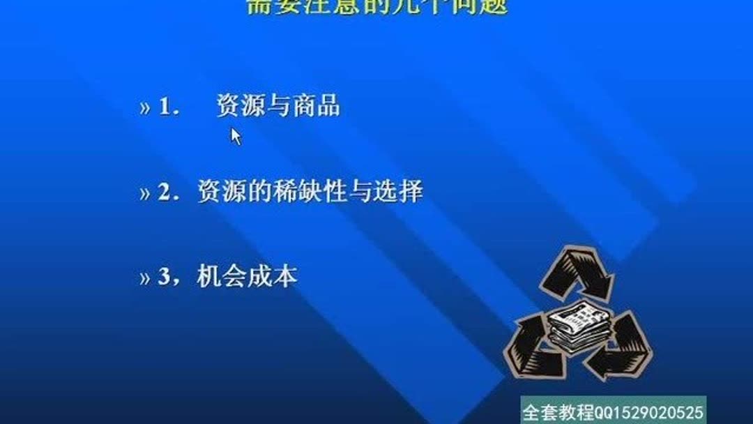 哈工大经济学基础 36讲视频教程