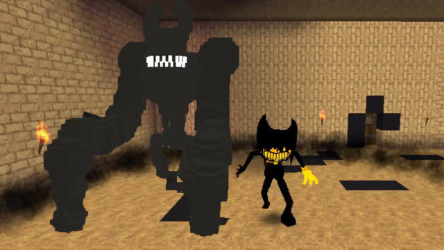 迷你世界国际服 班迪和墨水机器 千万不要惹怒他