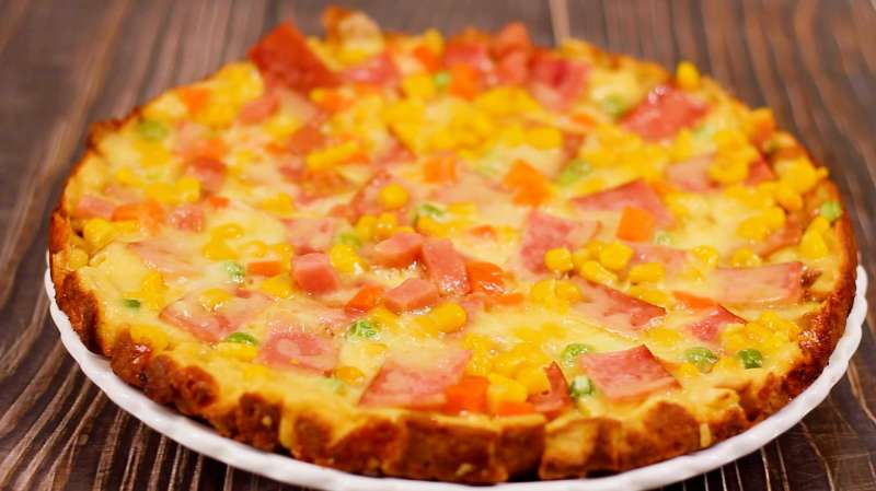 披萨做法这么简单,不用烤箱一搅一煎,香浓拉丝,连做2个没吃够