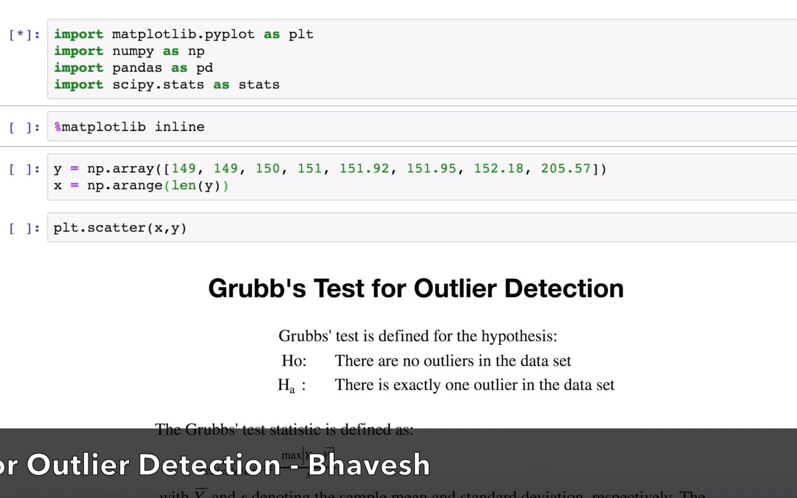 使用Python的Grubbs测试异常值检测 Grubbs Test for Outlier Detection ...