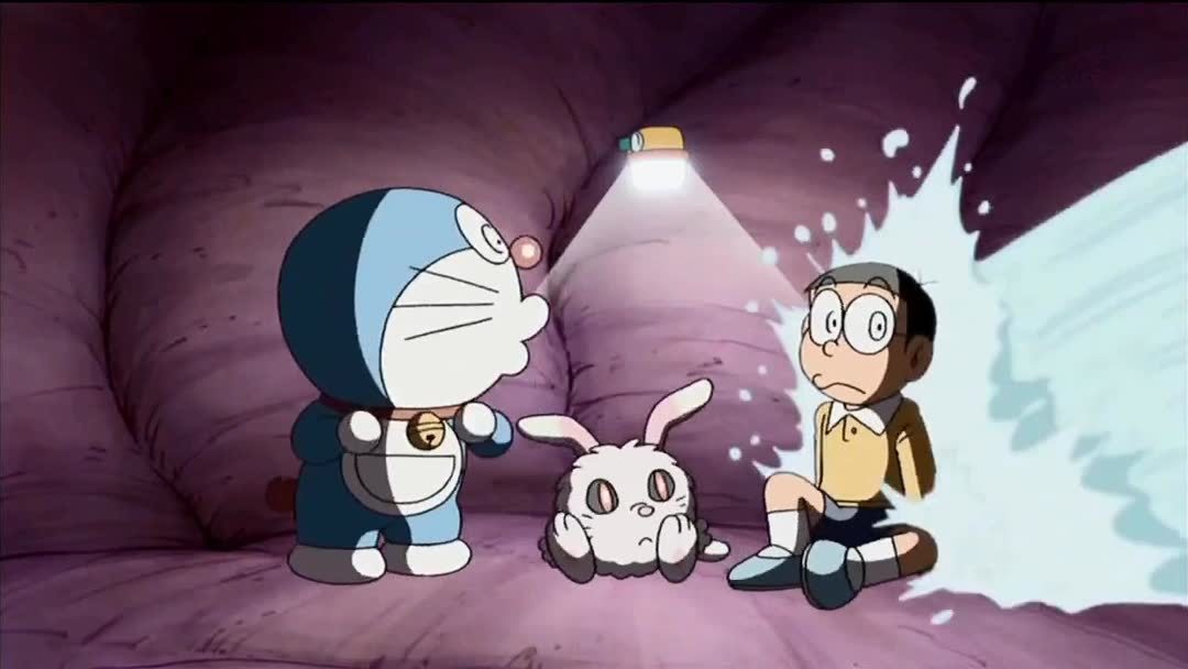 哆啦A梦大雄在外星历险,被传说中的外星鲸鱼吞进了肚子里