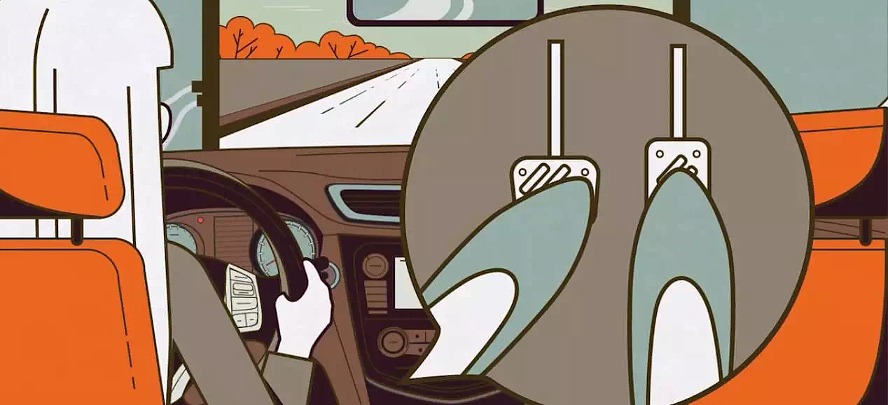 自动挡车没有离合,能不能左脚踩刹车,右脚踩油门