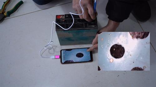 用微型摄像头,看电动车电池里面到底有什么?能不能看到电池水?