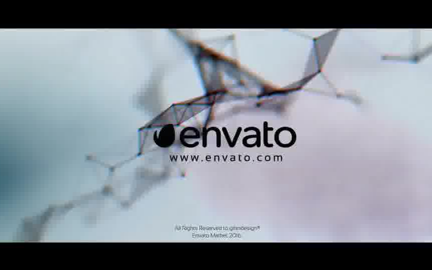 AE模板-点线粒子效果的故障创意片头模板