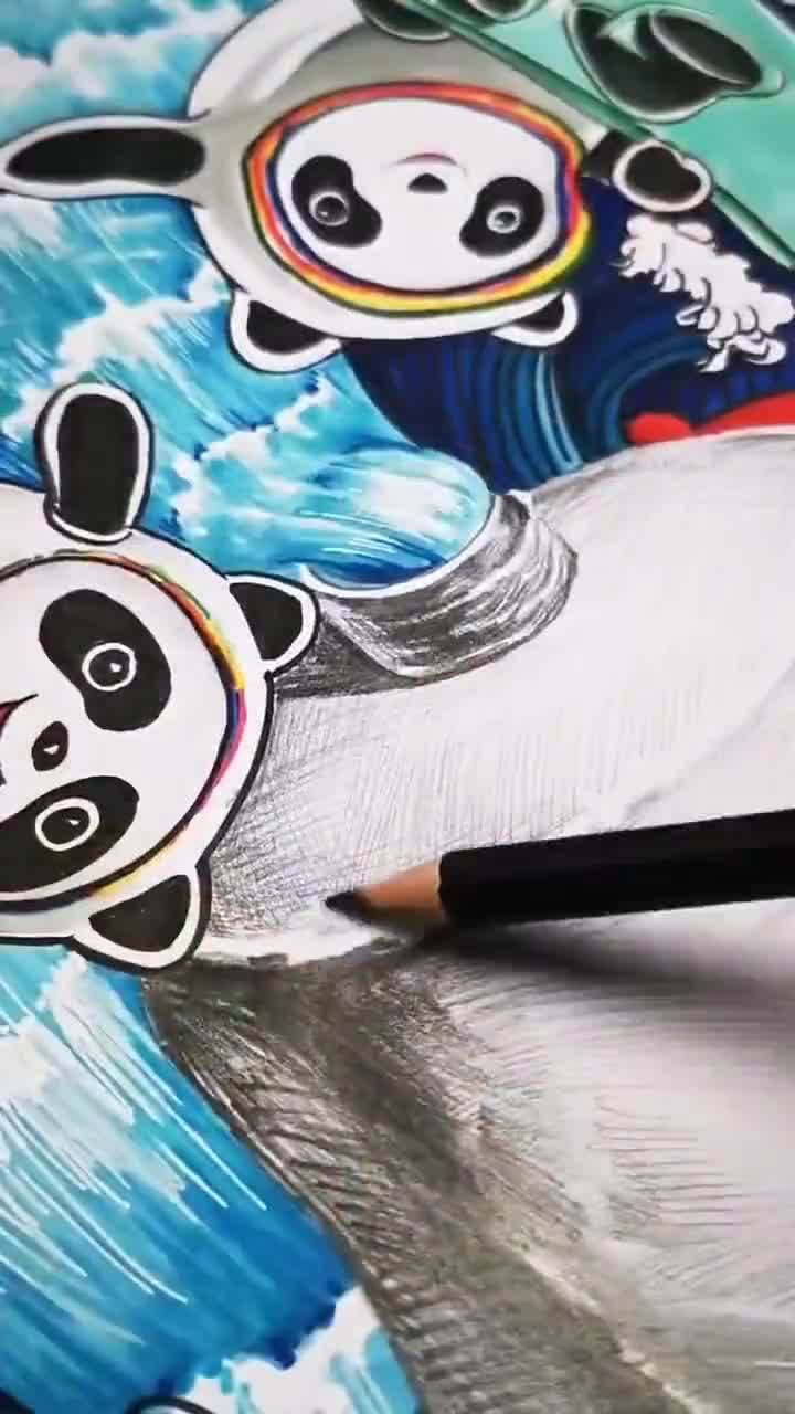 ...既有专业素描又结合卡通形象进行设计,其中还有成语故事、科幻等...