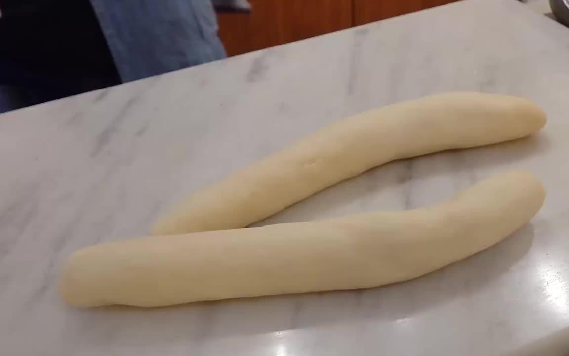 烟囱面包卷制作过程 烘焙 街头美食