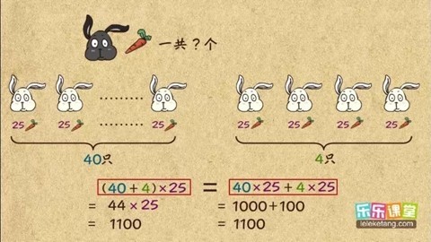小学三年级奥数:乘法分配律