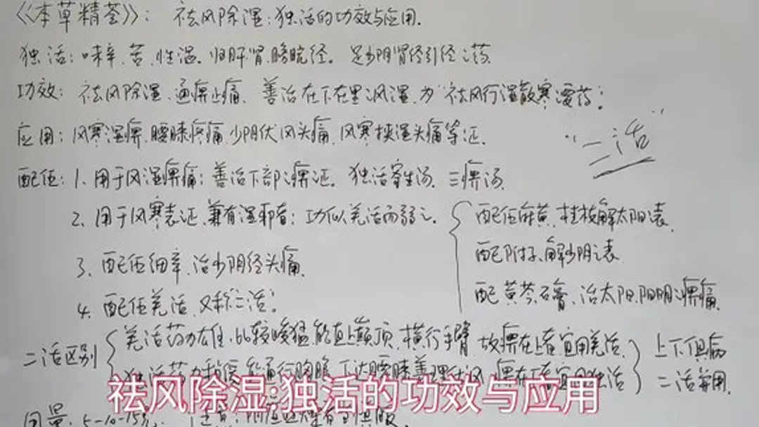 祛风除湿:独活的功效与应用