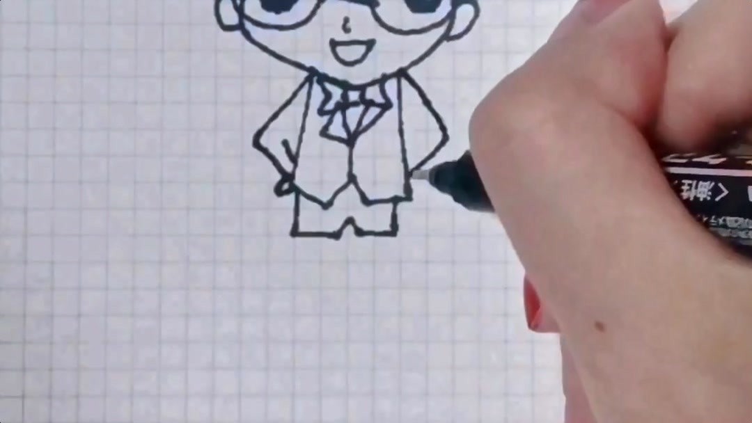 柯南简笔画教程