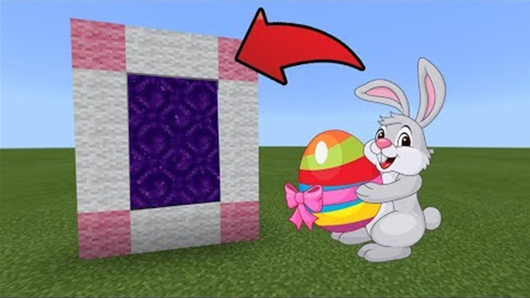 我的世界传送门教程:教大家传送到大白兔白又白的世界