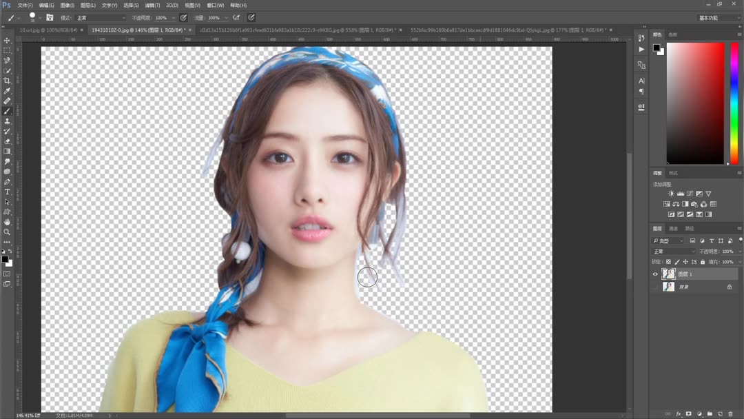 PS教程豆豆教大家使用快速蒙版抠图2017.9.2