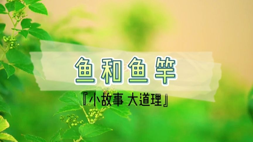 『小故事大智慧 』简单的道理,鱼和鱼竿,做事要有远大的目标。
