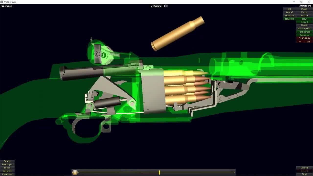 3D动画演示M1伽兰德半自动步枪的工作原理