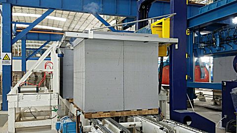 桂林彤强加气砖轻质砖蒸压加气混凝土砌块生产打包过程