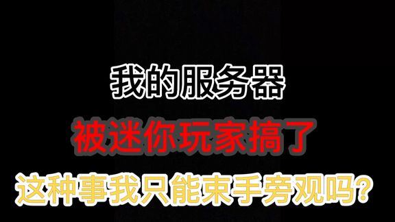 我朋友的服务器,被迷你世界玩家给搞了