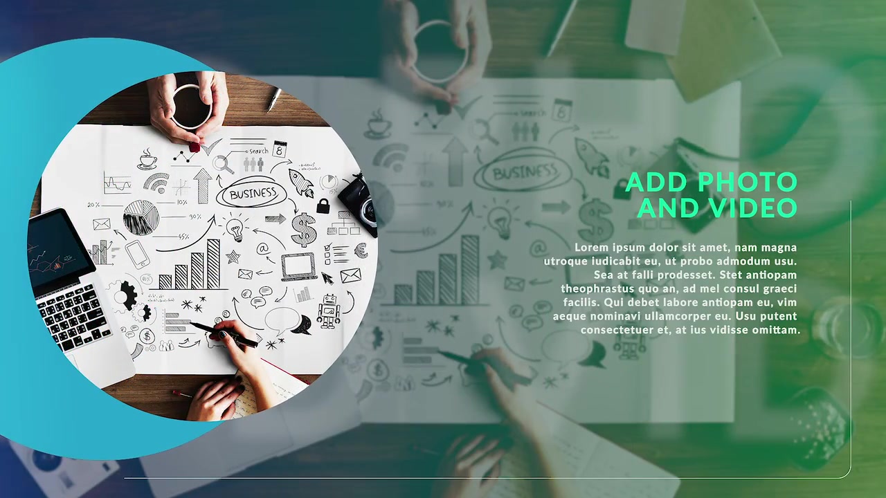 【Pr免费素材】Pr模板 公司的幻灯片 1分钟23秒