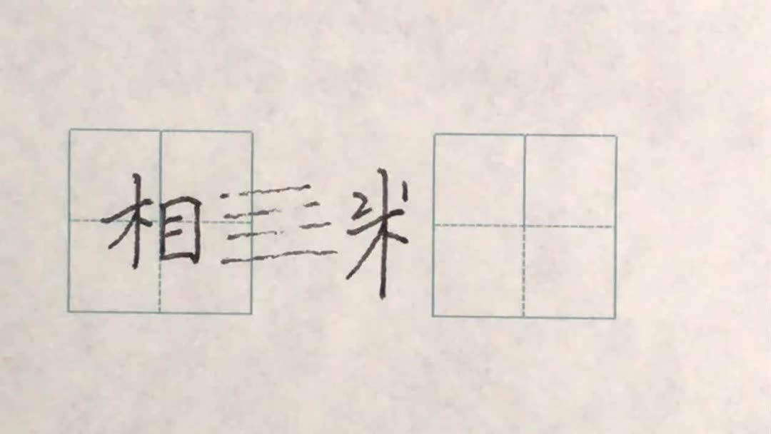 硬笔书法楷书每日一字: 相