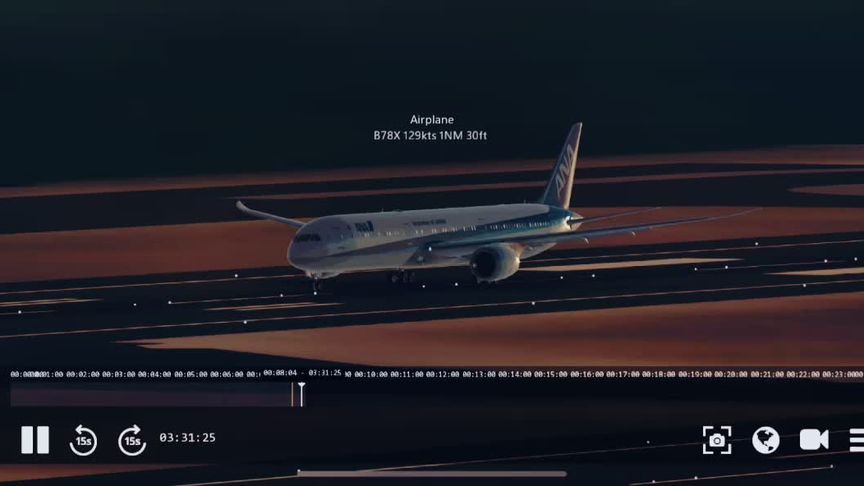 全日空ANA B787-800#一起看飞机 #飞行 #无限试飞 #模拟飞行