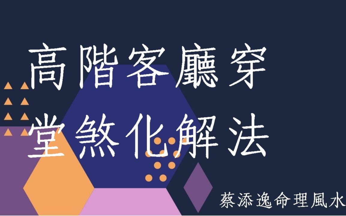 蔡添逸陽宅格局實例分析941堂:高階客廳直接穿堂煞風水排除法