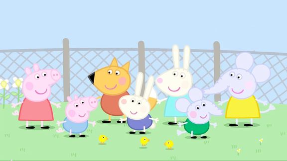 小鸡宝宝们出生了,小朋友高兴的,和他们一起跳跳跳!