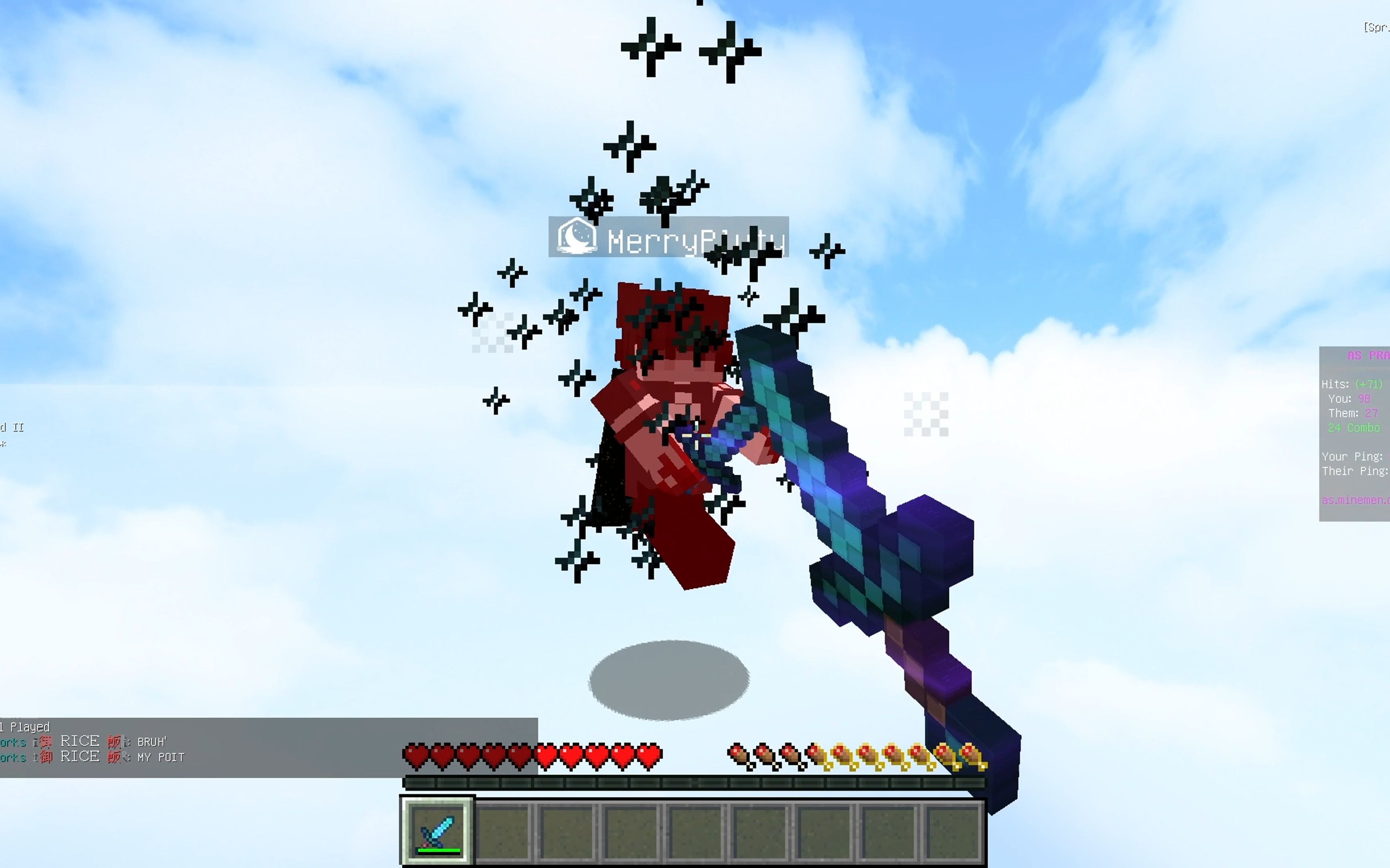 当我的世界萌新来打pvp