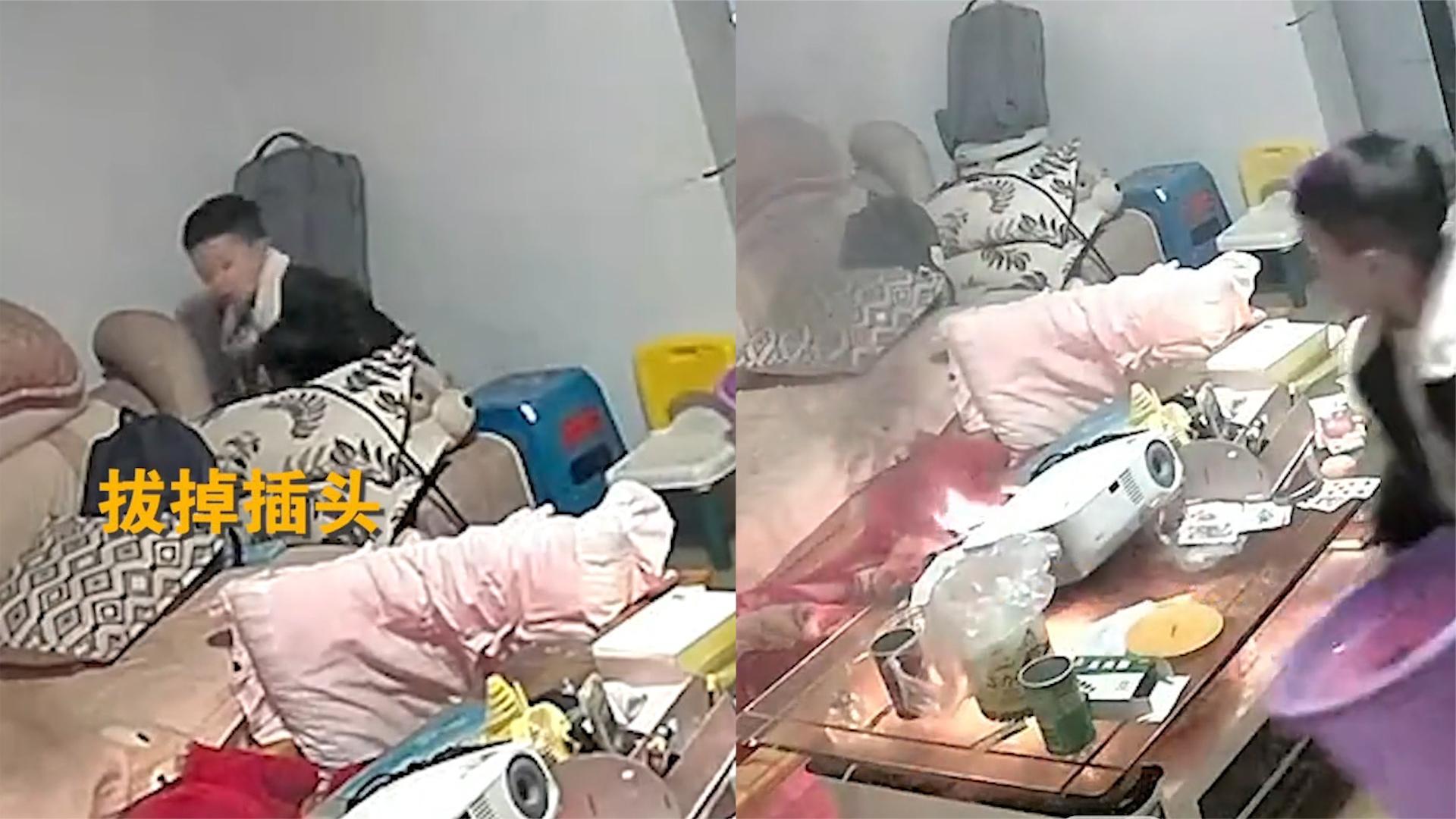 客厅投影仪电线着火,4岁男童冷静拨打119,上演"教科书式"自救