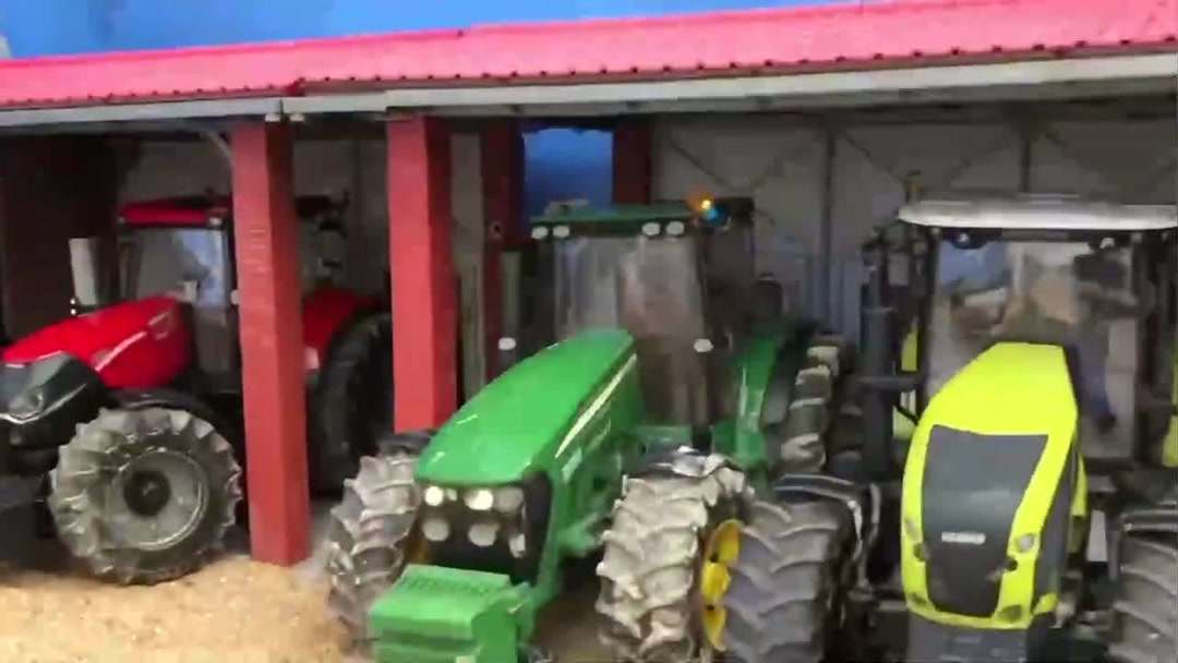 少儿卡通,欢乐农场玩具动画,超级拖拉机在农场工作