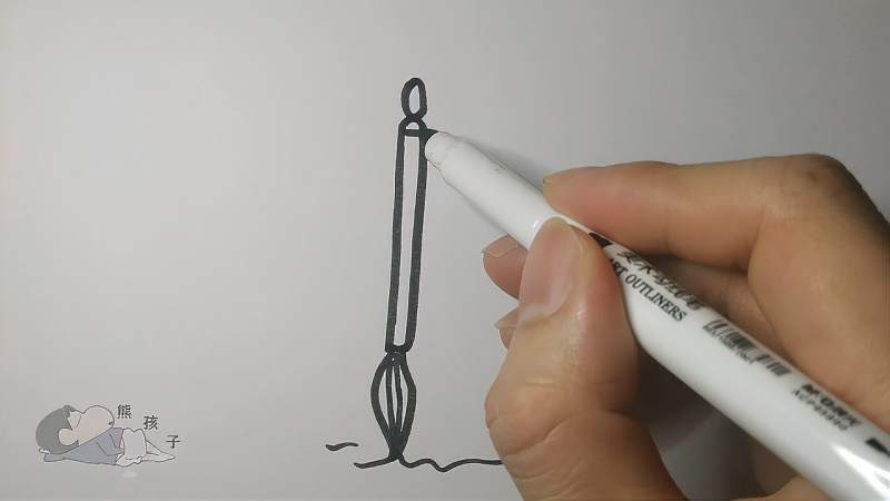 简笔画:(毛笔)作画