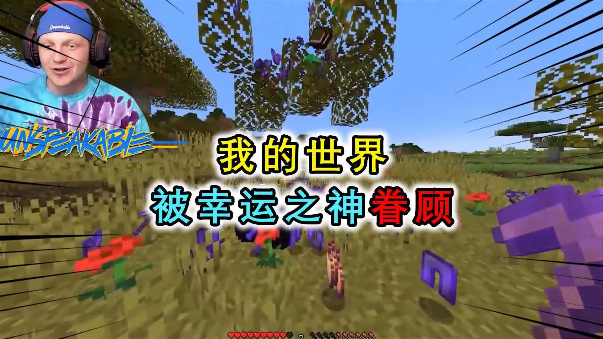 我的世界:树上结的是极品装备?矿洞里全是五颜六色的稀有矿石