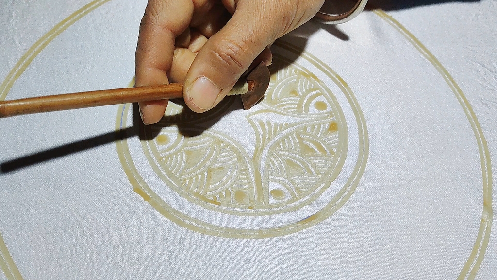 贵州苗族蜡染传统图腾铜鼓纹样