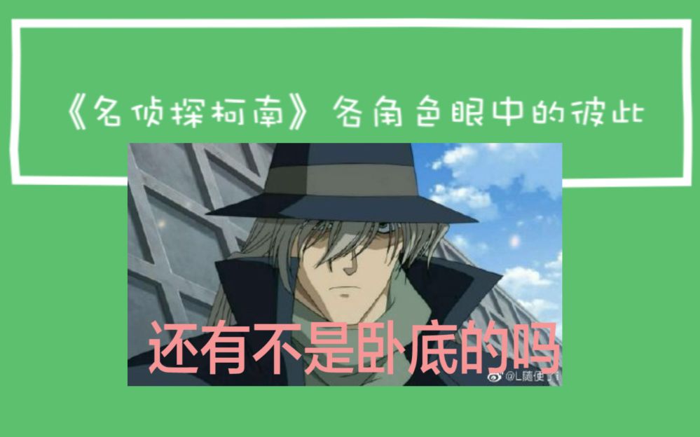 【名侦探柯南】各角色眼中的彼此