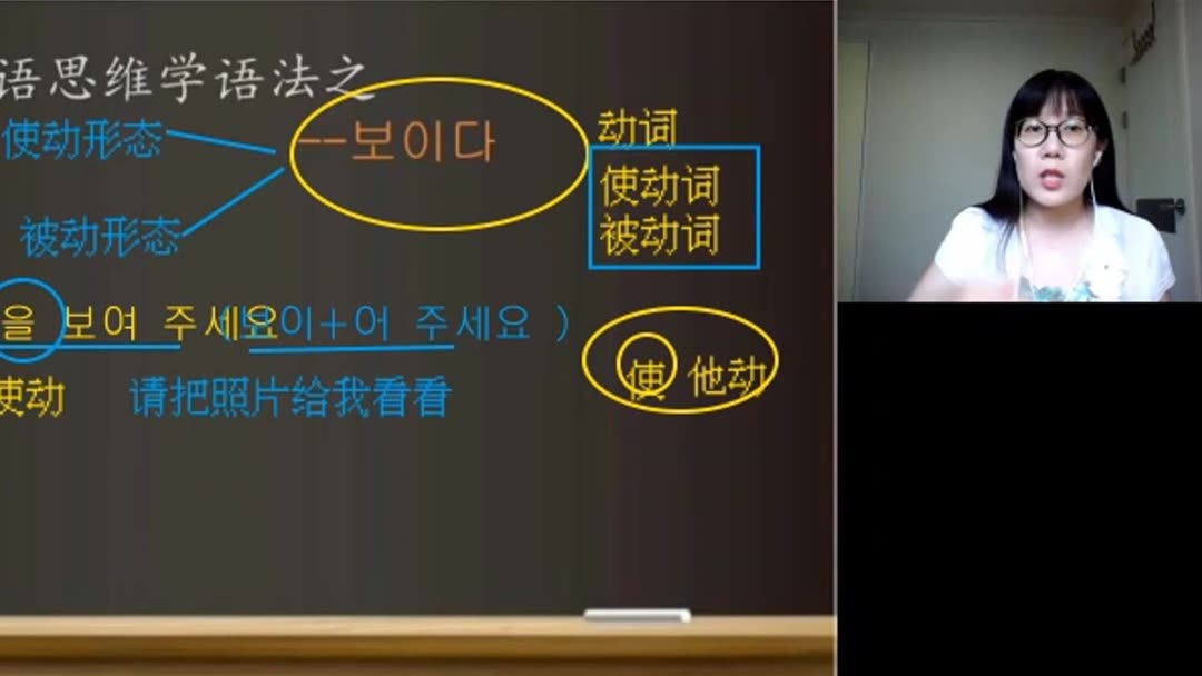 12.韩语自学之보이다是使动词还是被动词?