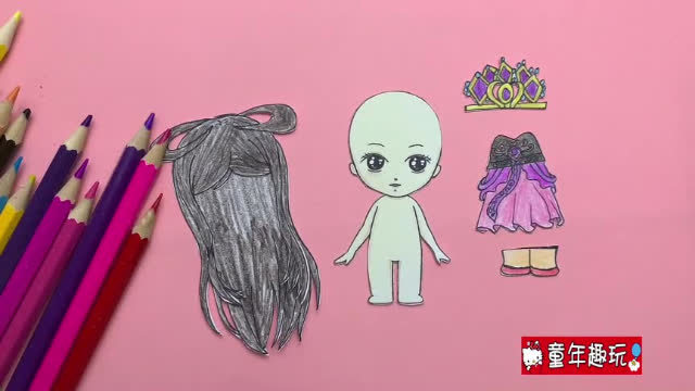 手工制作Q版的纸娃娃罗丽仙子,过程简单又好玩,太可爱了