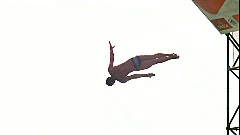 高清慢动作回放高台跳水世界杯精彩瞬间