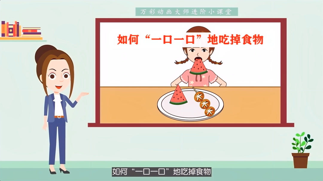 万彩动画大师进阶教程:如何“一口一口地吃掉食物
