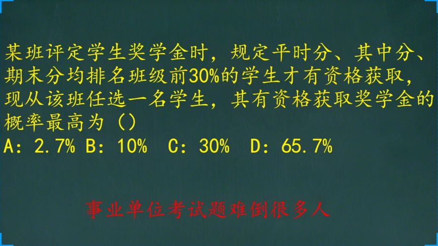 事业单位考试真题公务员考试必备看似简单却难倒很多考生