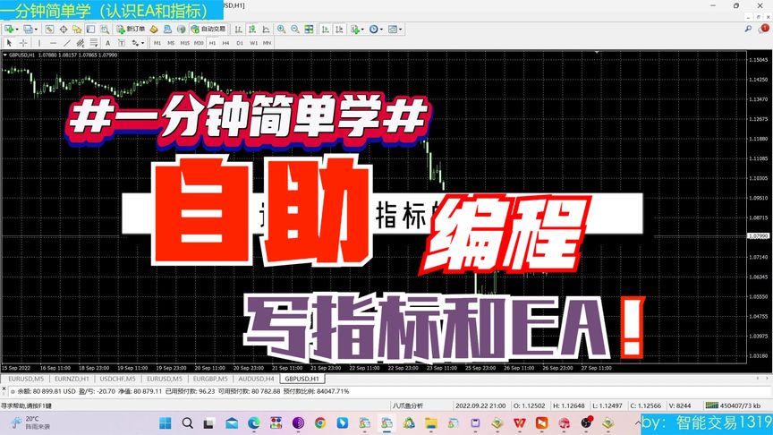 001.一分钟简单学,自助编程EA小课程