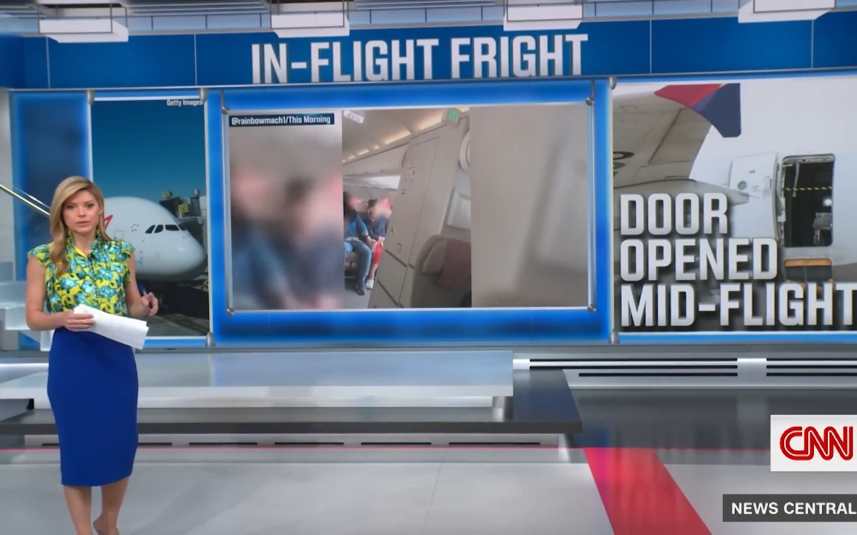 CNN报道韩亚航空机舱门打开事件新闻 Passenger opens plane ...