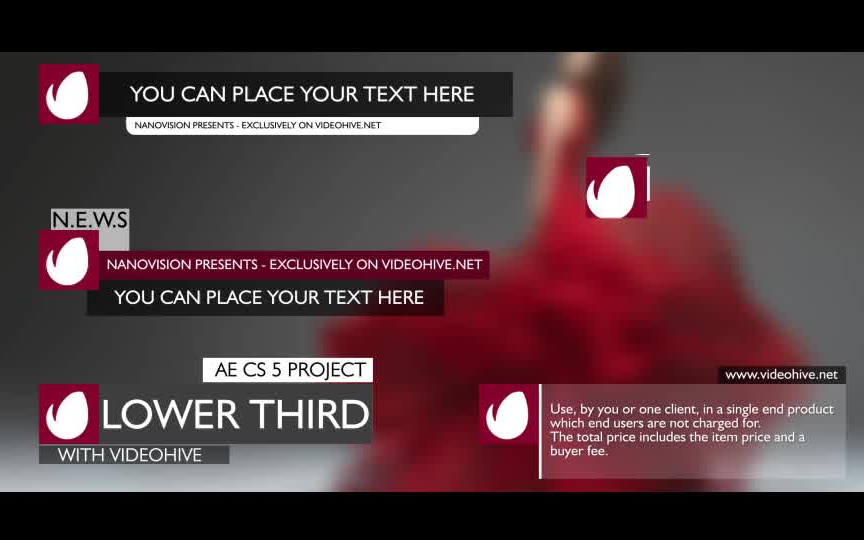 AE模板-扁平化新闻字幕条模板发光字幕条模板3D字幕条模板人物介绍...