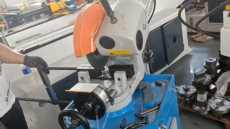 315气动半自动切管机小型圆管钢管水锯切割机无毛刺下料机