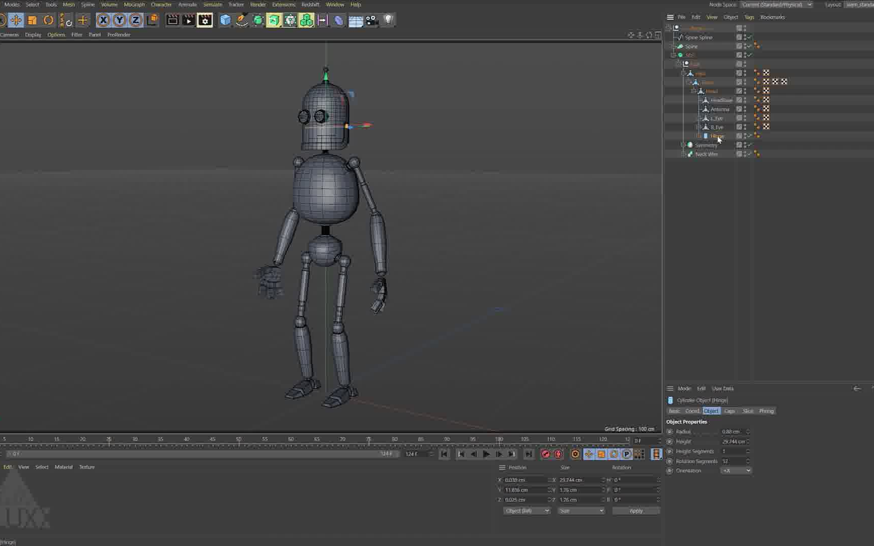 【C4D 教程】机器人角色绑定教程