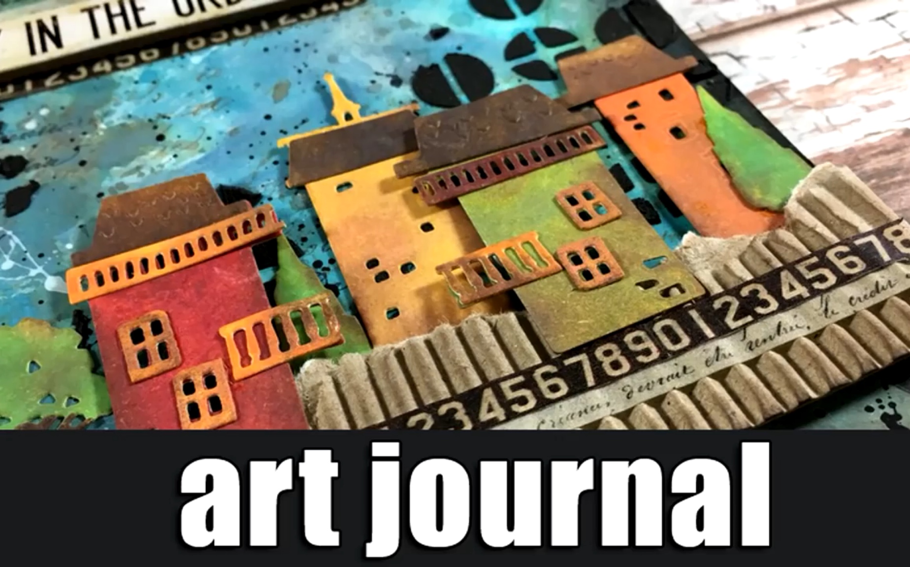 【搬运】【art journal】oxide印台Tim holtz 刀模印章制作art journal教程